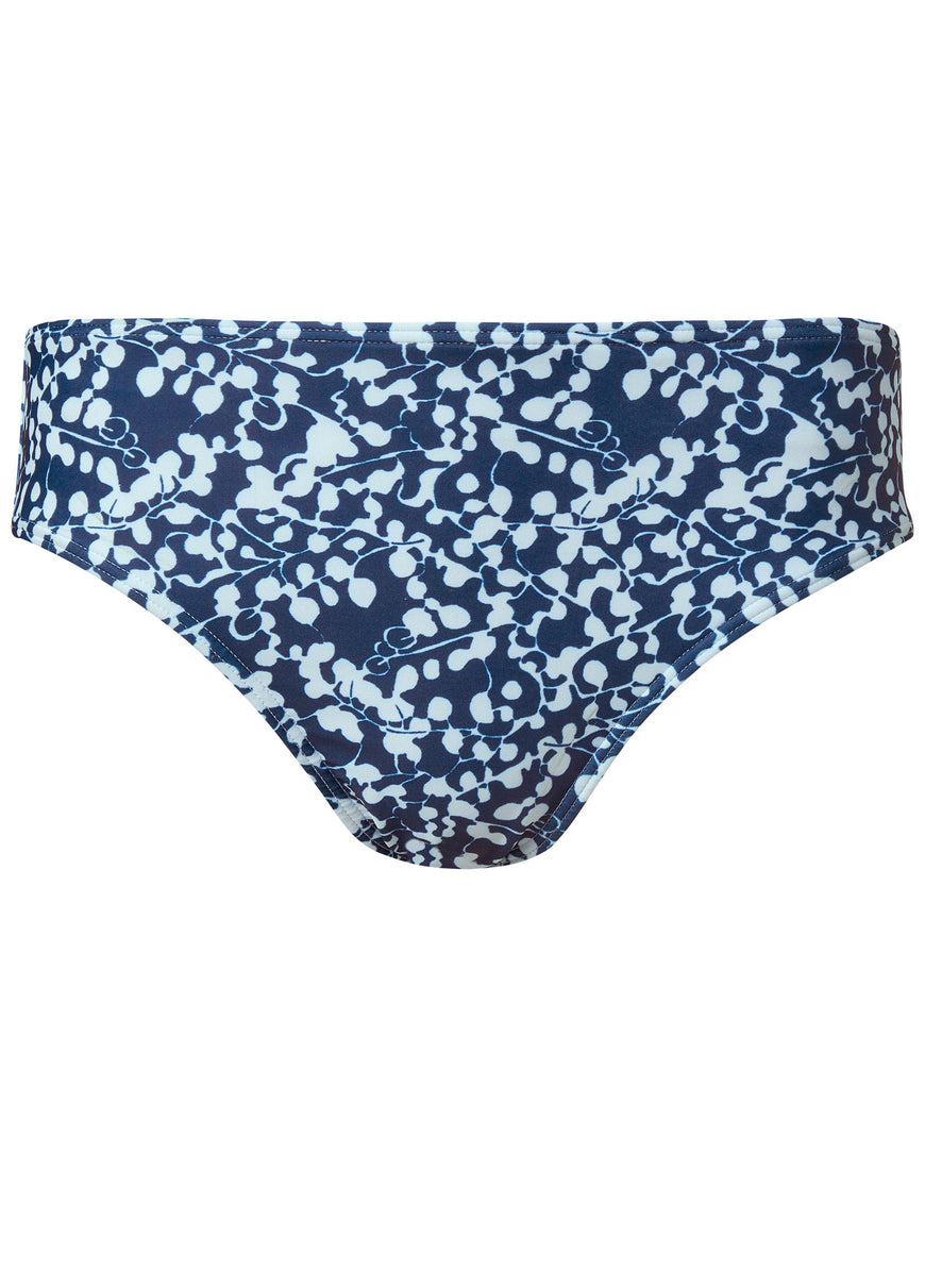 Fiji Moderate Bikini Bottom - Blue Blooms – VENUS