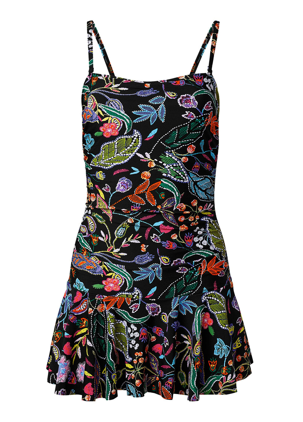 Venice Skirted Swim Dress - Midnight Elegance – Venus Fashion