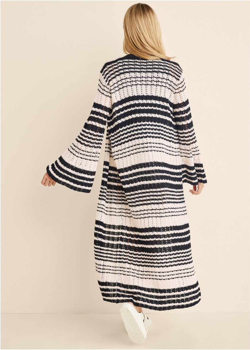Stripe Duster - White Multi – VENUS