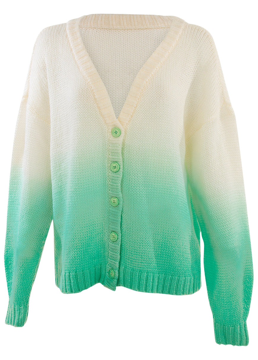 Button-Up Cardigan - Green – VENUS