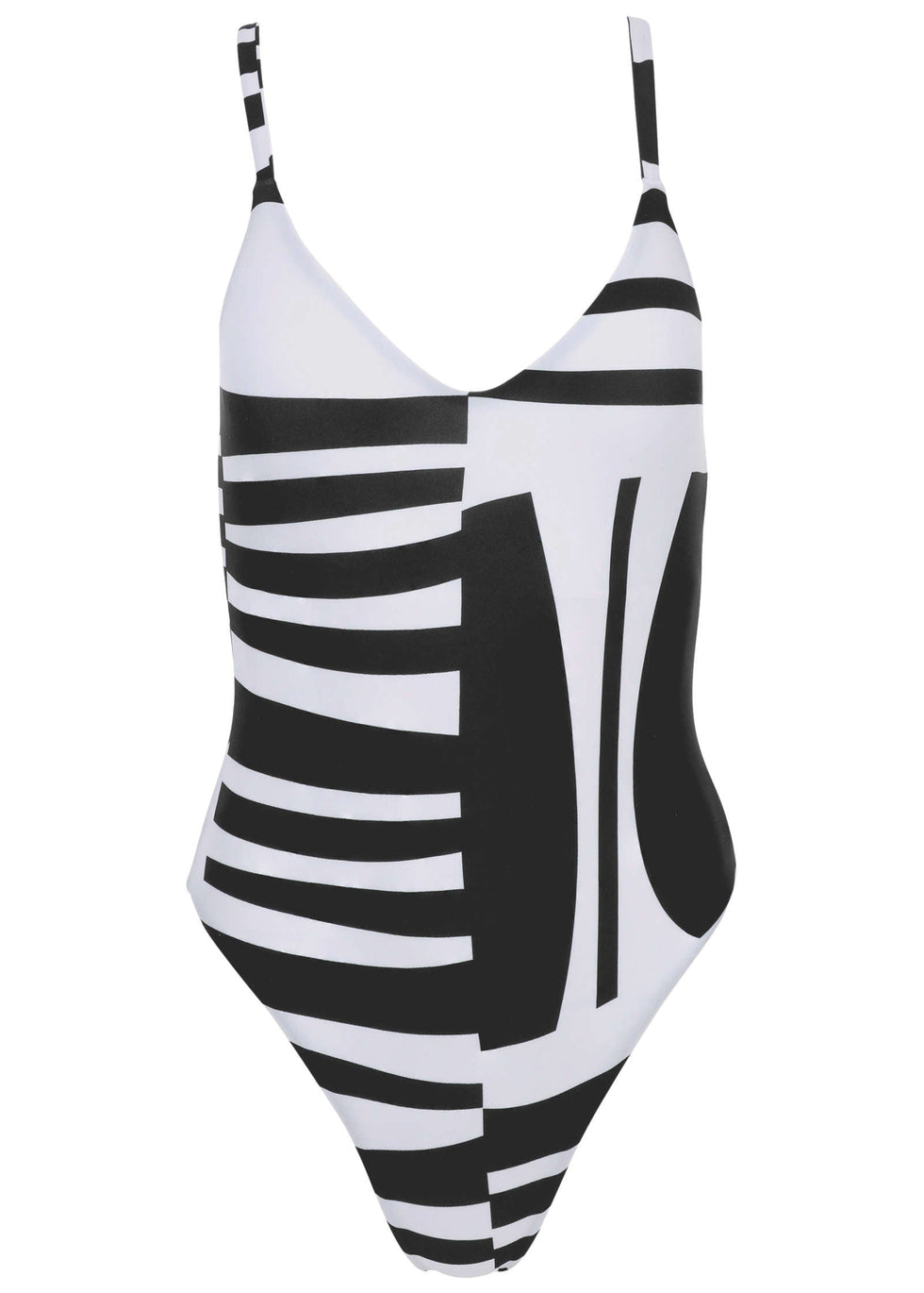 Tulum High Leg Swimsuit - Modern Abstract – Venus Fashion