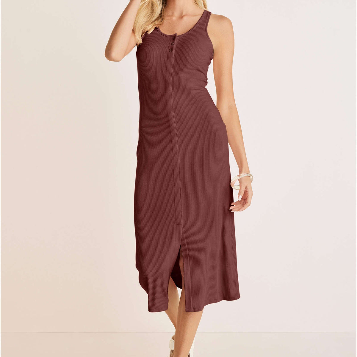 Henley Midi Dress - Auburn – VENUS