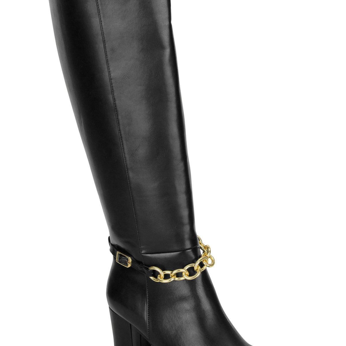 Chain Detail Boots - Jet Black – VENUS