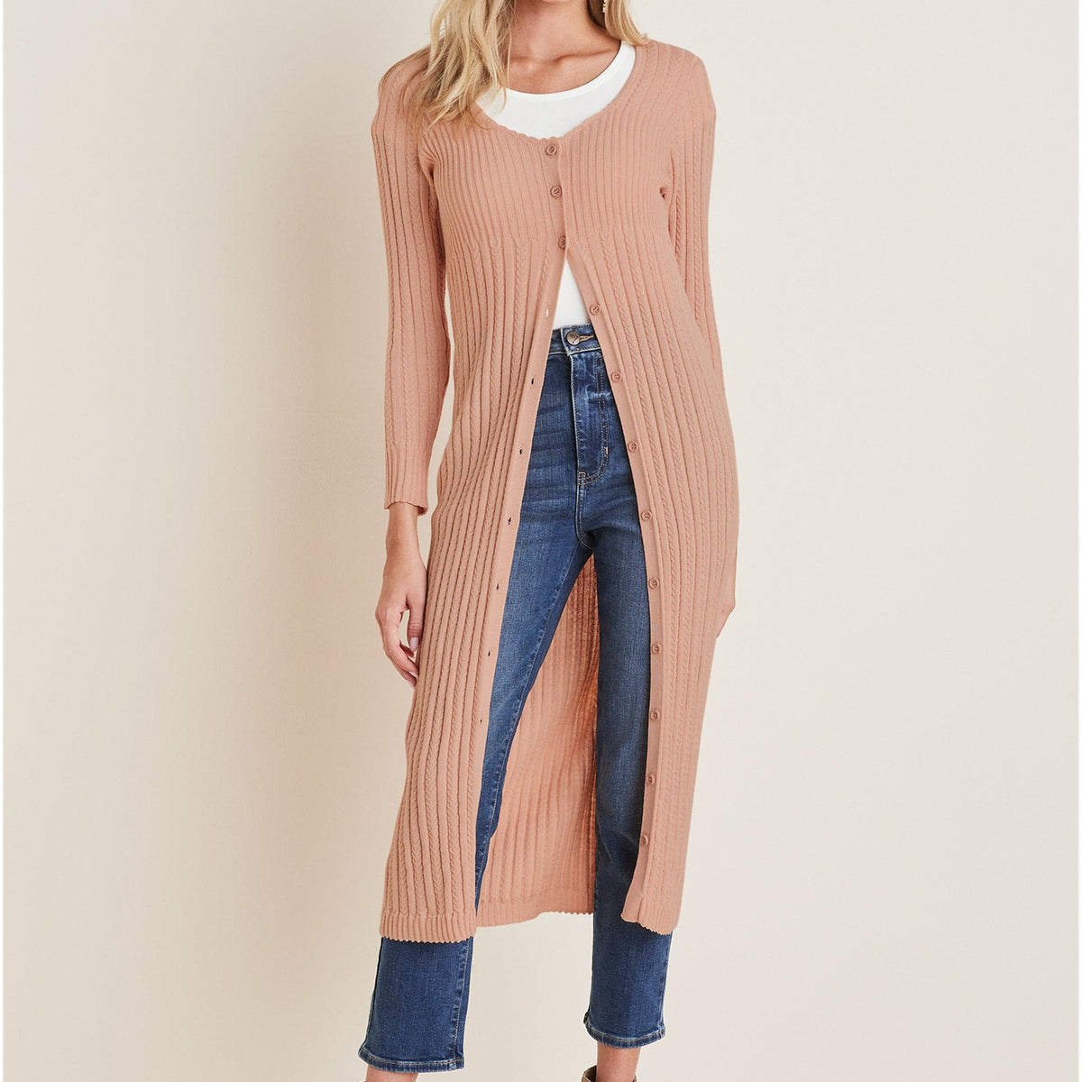 Pointelle Duster - Evening Sand – VENUS