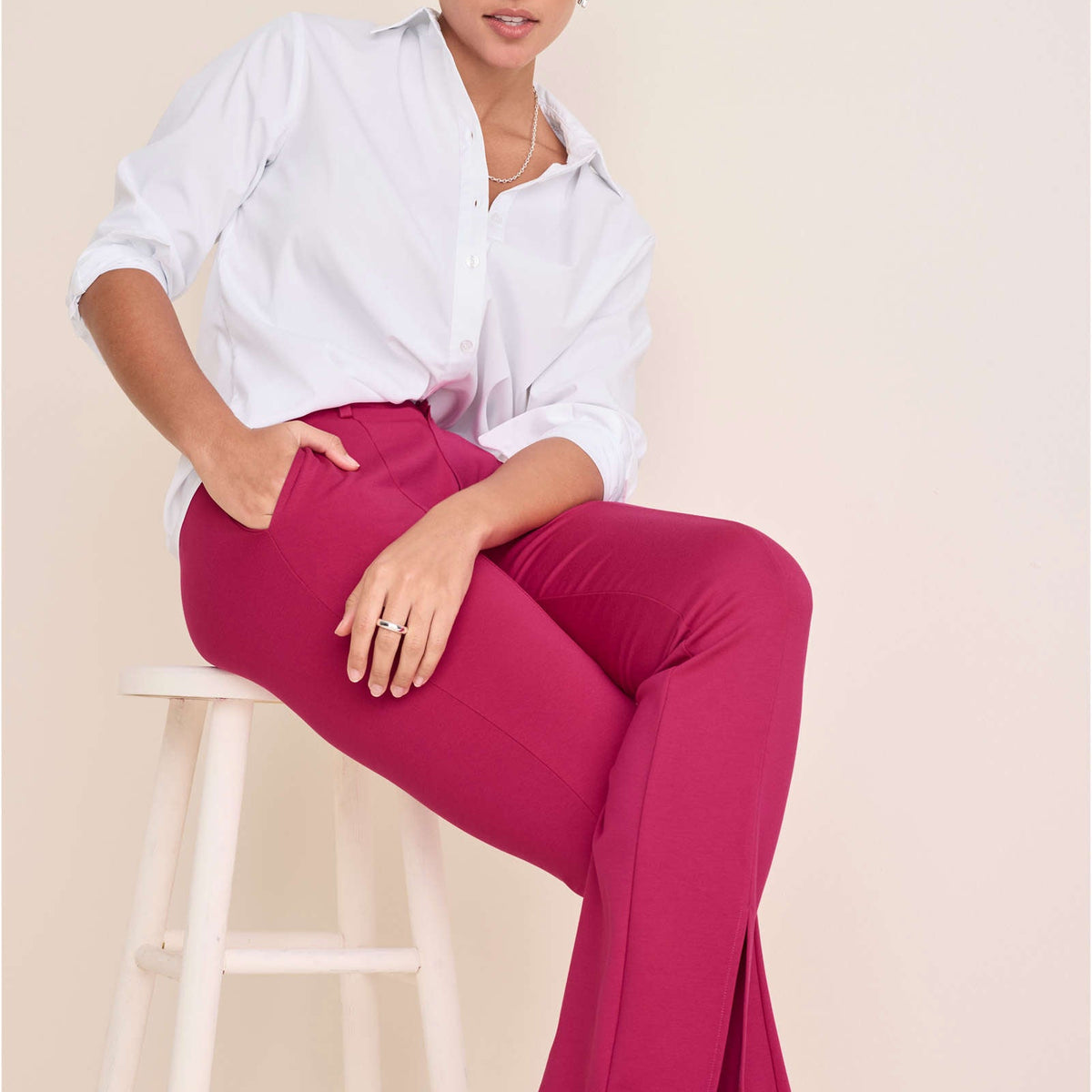 Front Slit Wide Leg Pant - Granita – VENUS