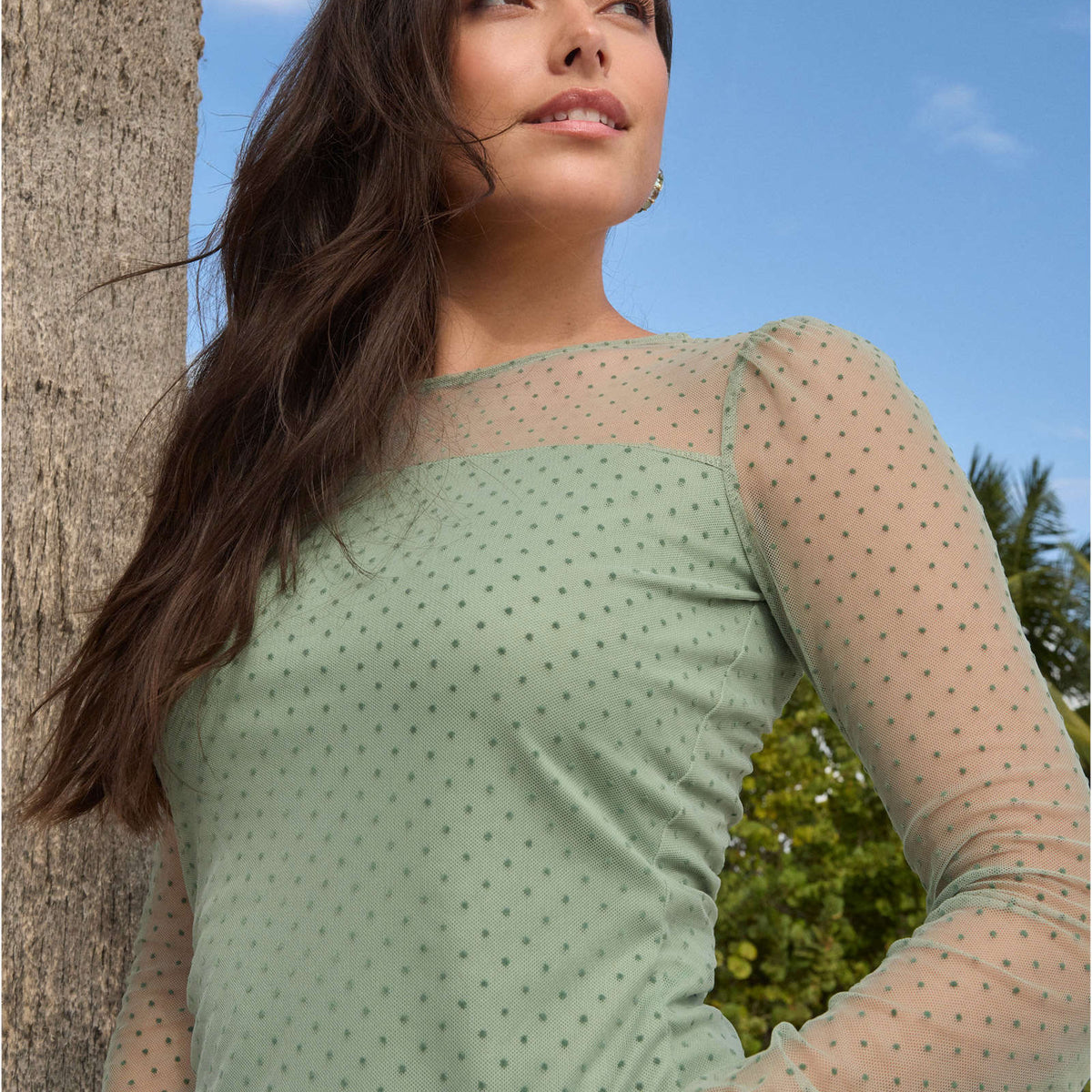 Dot Mesh Top - Iceberg Green – VENUS